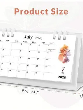 Party Supplies | Small 2262027 Pink Monthly Desktop Calendar Runs From ...